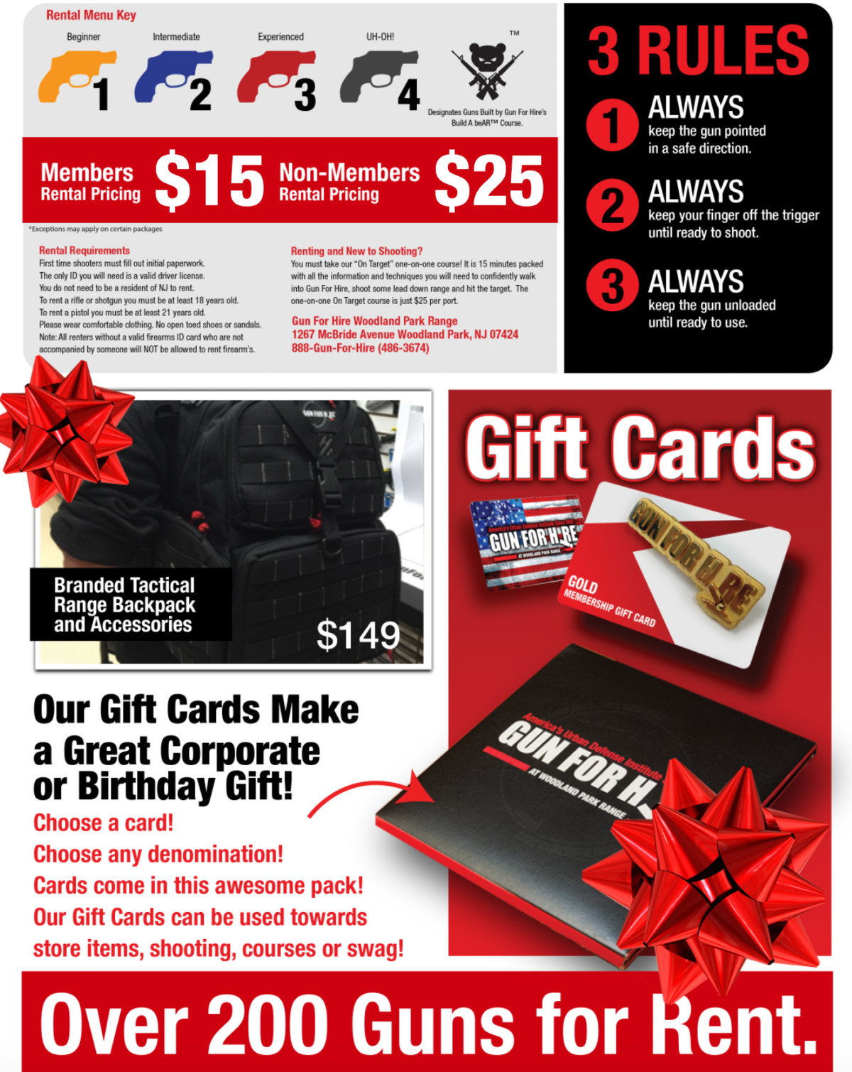 Gun-Rental-Menu - Best Gun Range NYC and NJ Area | Gun Range Near Me