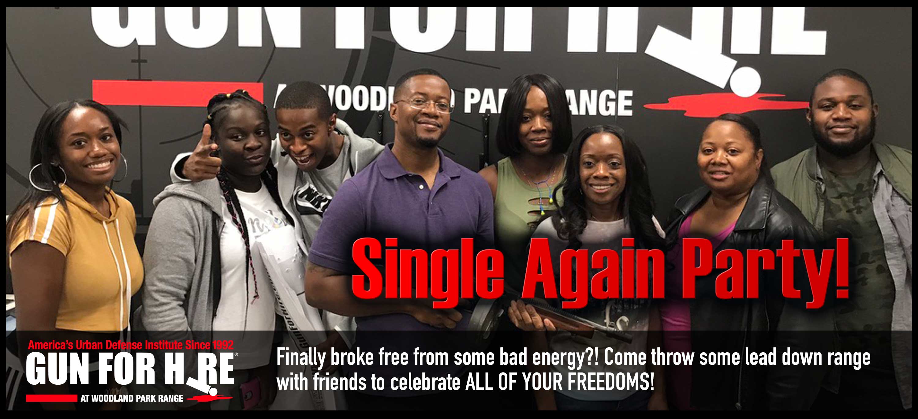 Shooting Range Single Again Party | Gun For Hire