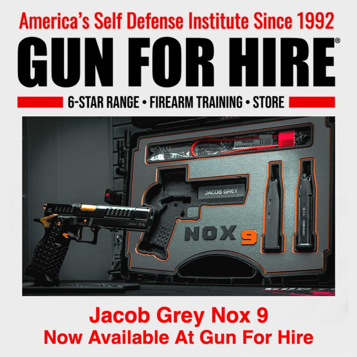 Text - Jacob Grey Nox 9 Available at Gun For Hire - Best Gun Range NYC ...